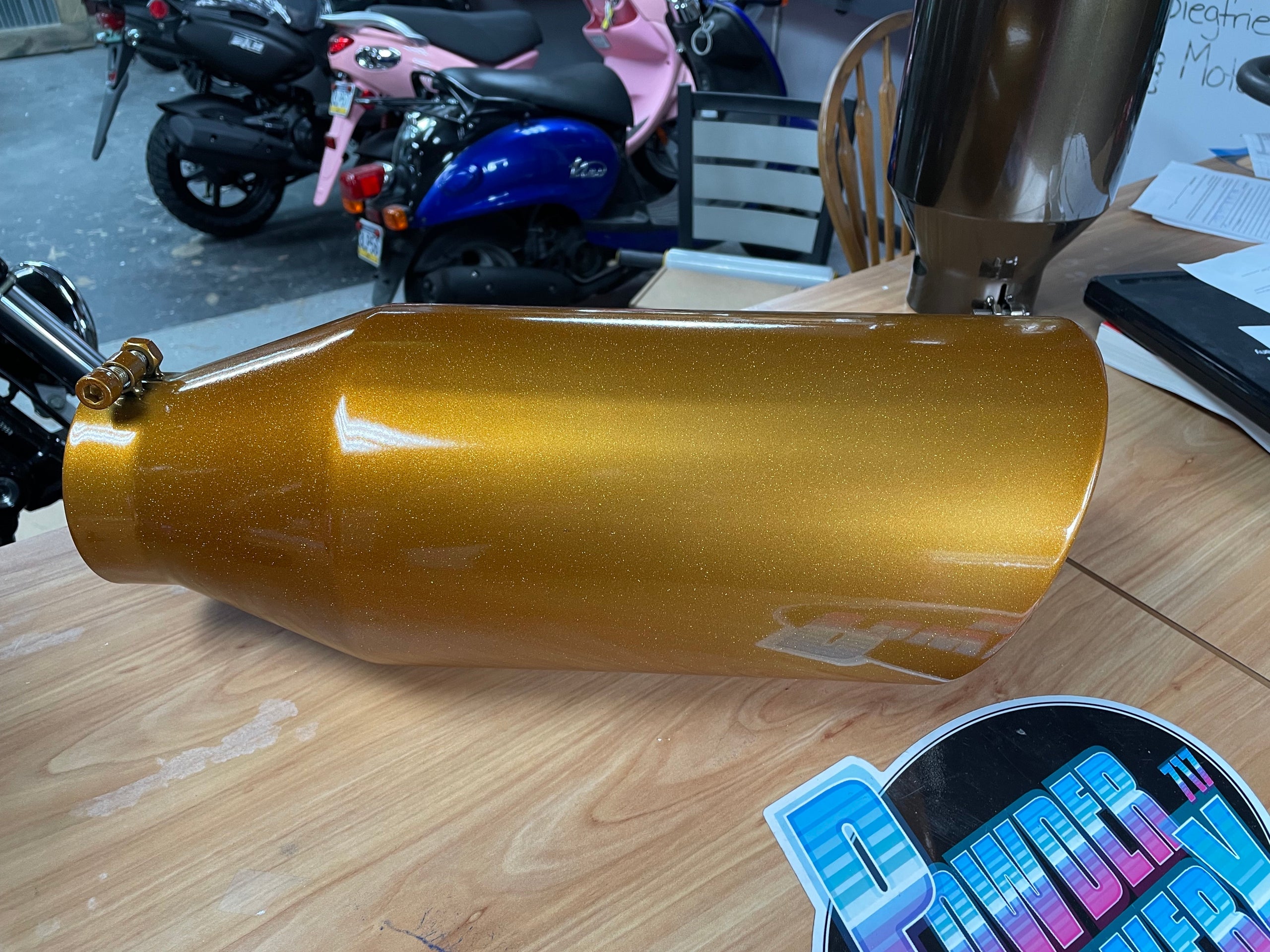 Super Metallic GOLD Exhaust tip | Powderwerx717