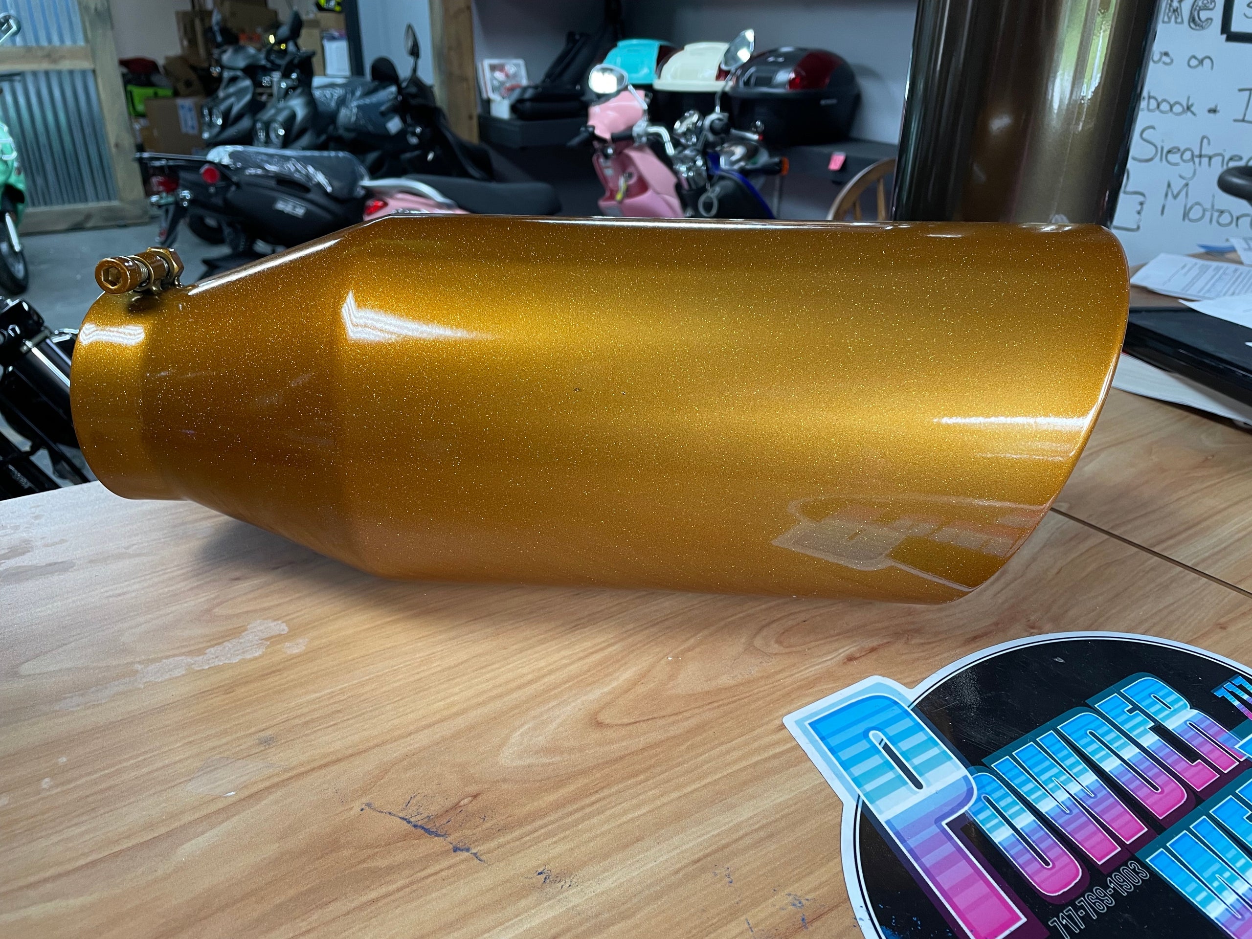 Super Metallic GOLD Exhaust tip | Powderwerx717